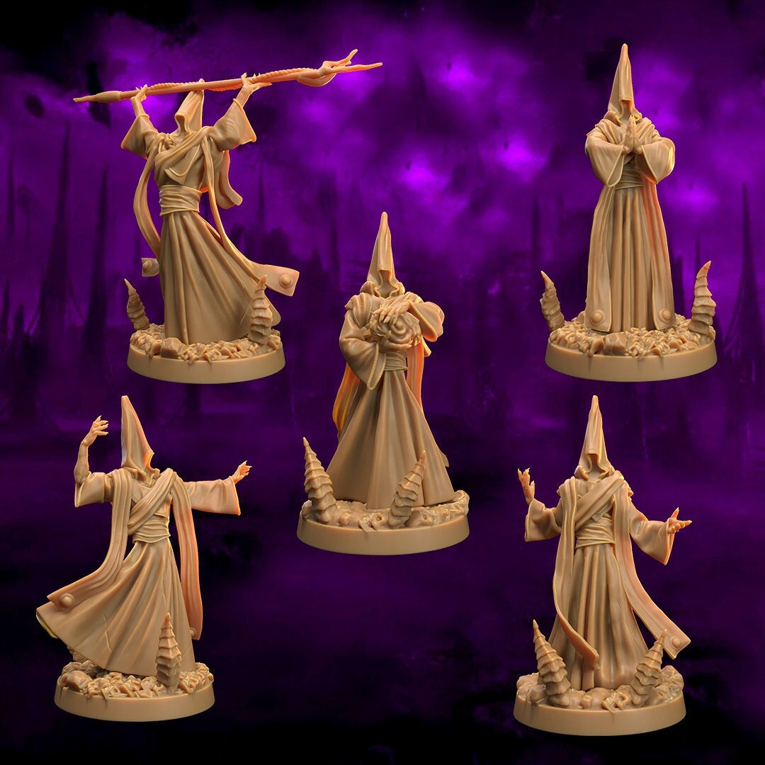 D&D Dragon Priest Cultist RPG Model Foulmaw Cultists by Dragon Trappers ...