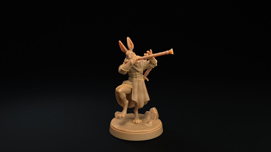 D&D Fey Rabbit Bard Soldier RPG Model Harengon Musician by Dragon ...