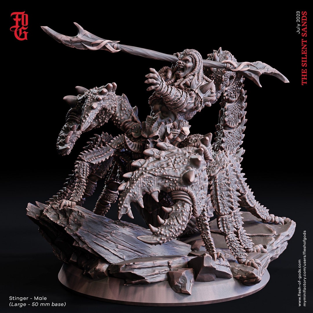 D&D Stinger / Scorpion Centar RPG Model Stinger Male by Flesh of Gods ...