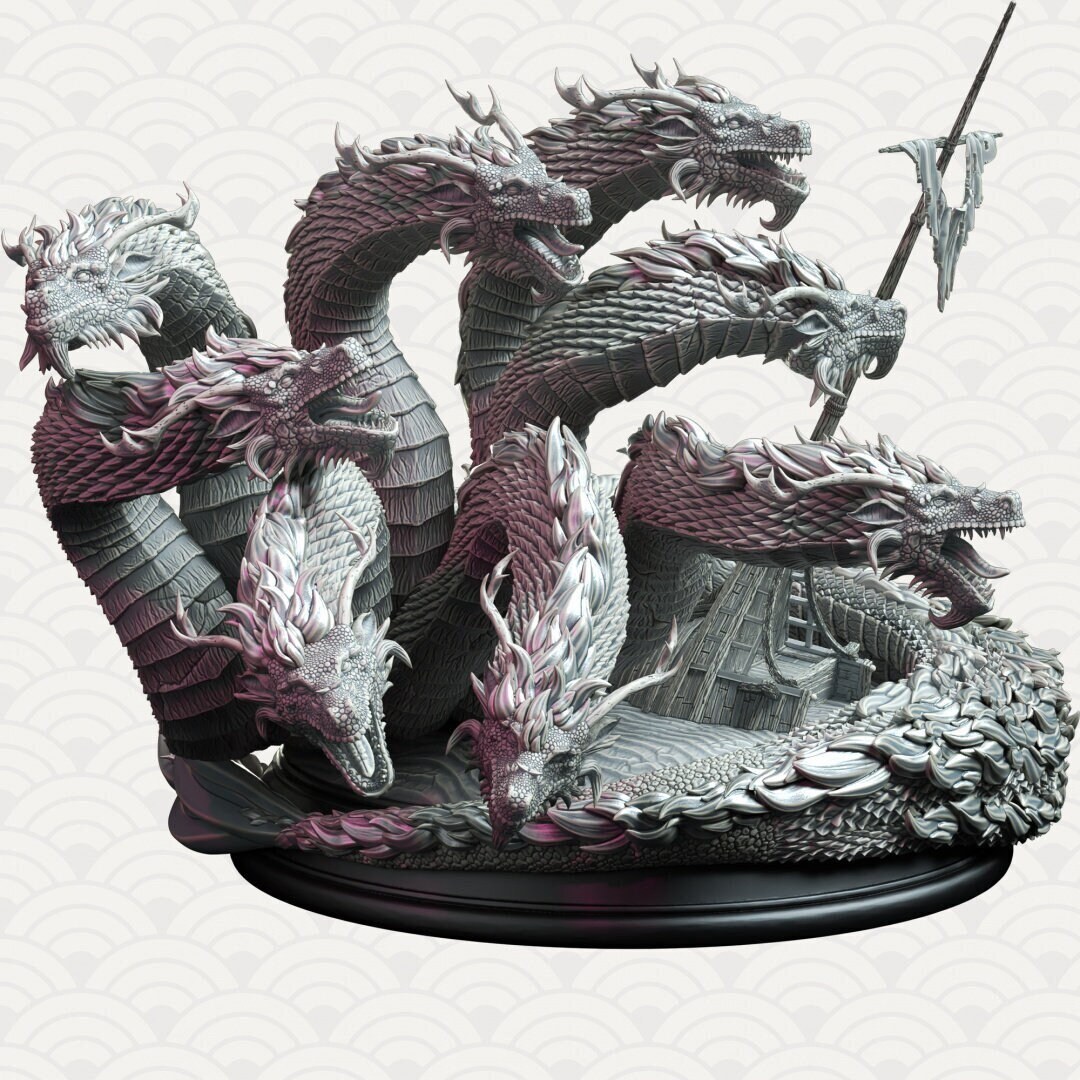 D&D Multi-headed Serpent Hydra RPG Model Yamarochi No Yomi Serpent of ...
