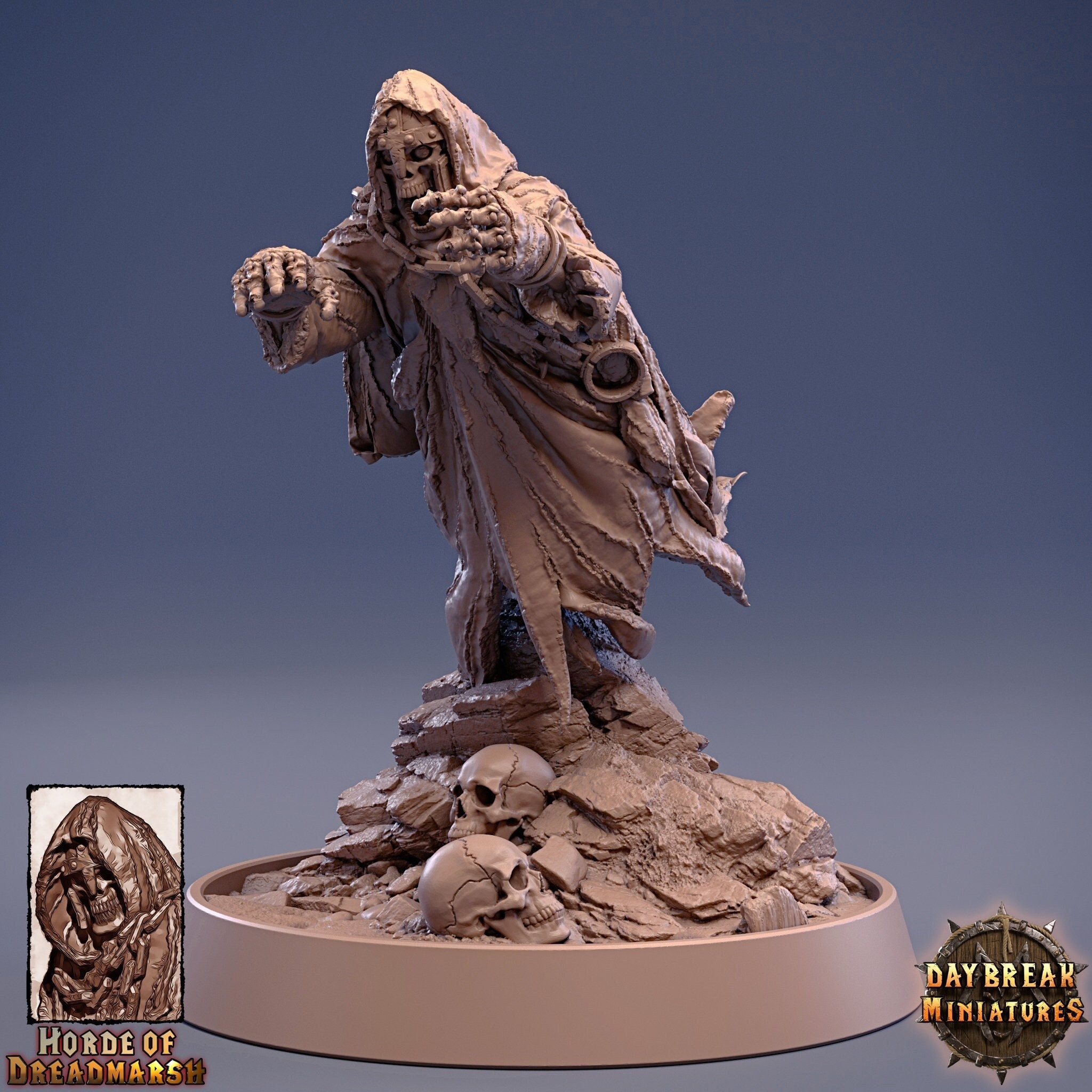 D&D Undead Hunter / Skeleton Priest RPG Model the White - Etsy