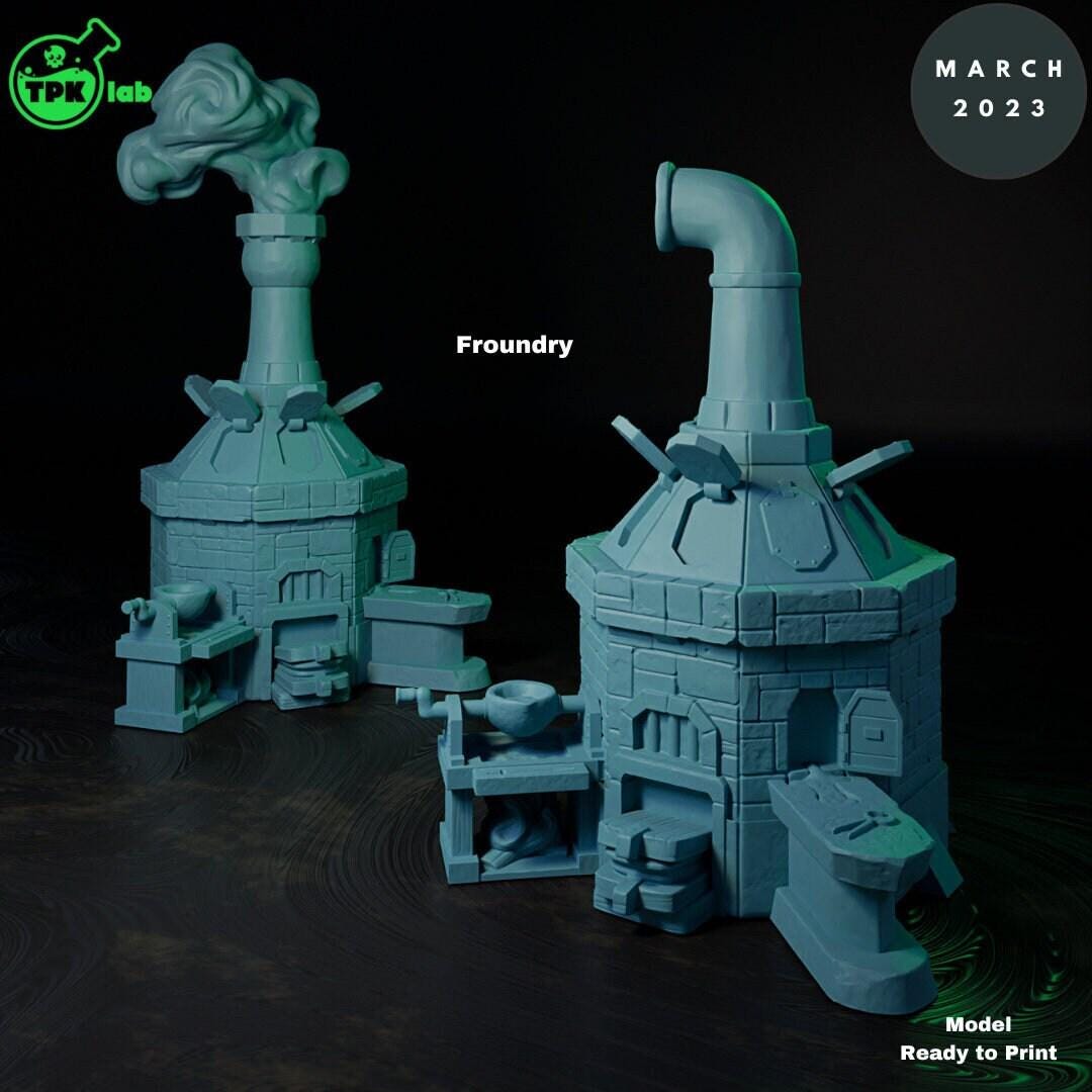 D&D Dwarven Foundry Scenery | RPG Model | Dwarven Foundry | by TPK LAB ...