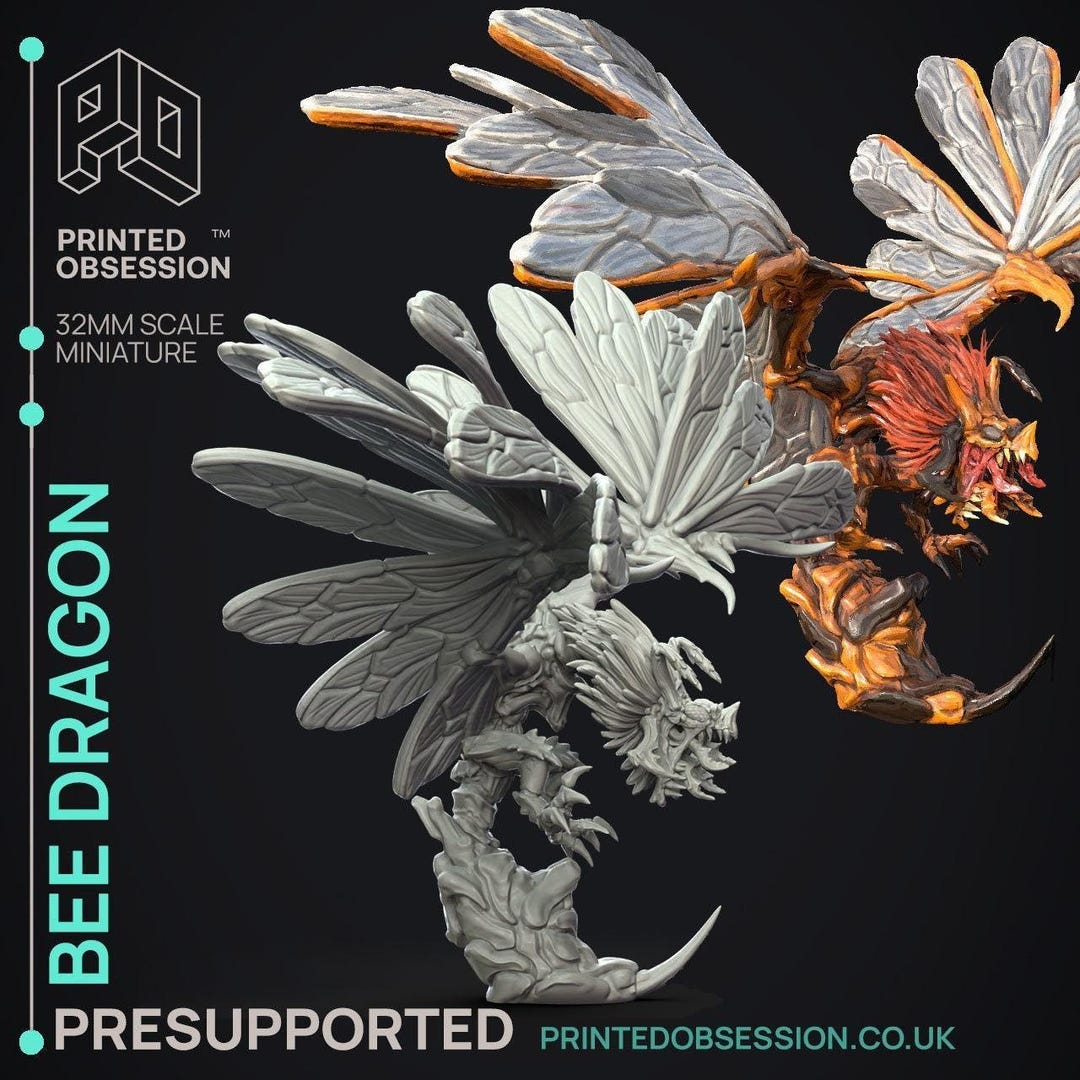 D&D Bee Dragon | RPG Model | by Printed Obsession - Etsy