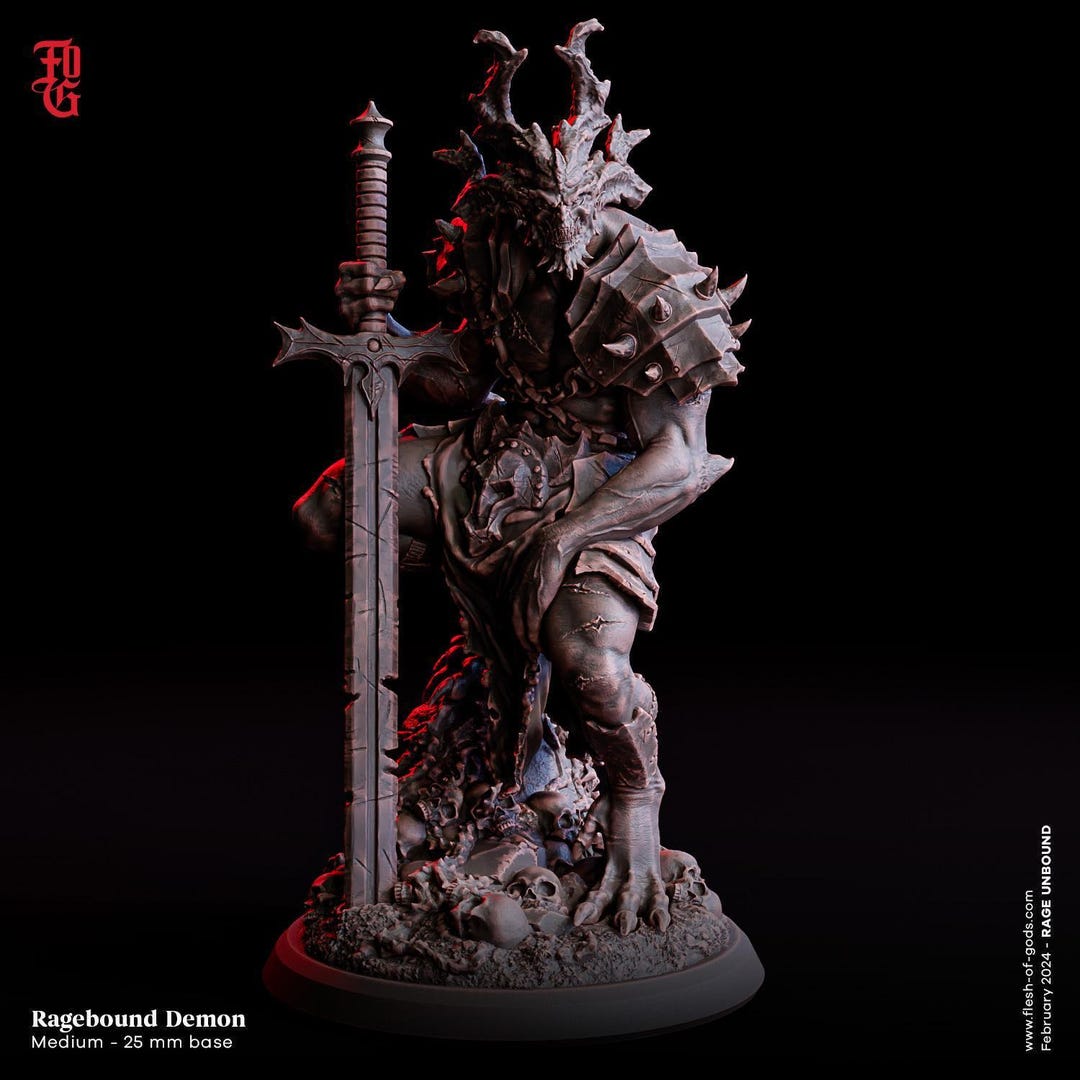 D&D Ragebound Blood Demon | RPG Model | Ragebound Demon by Flesh of ...