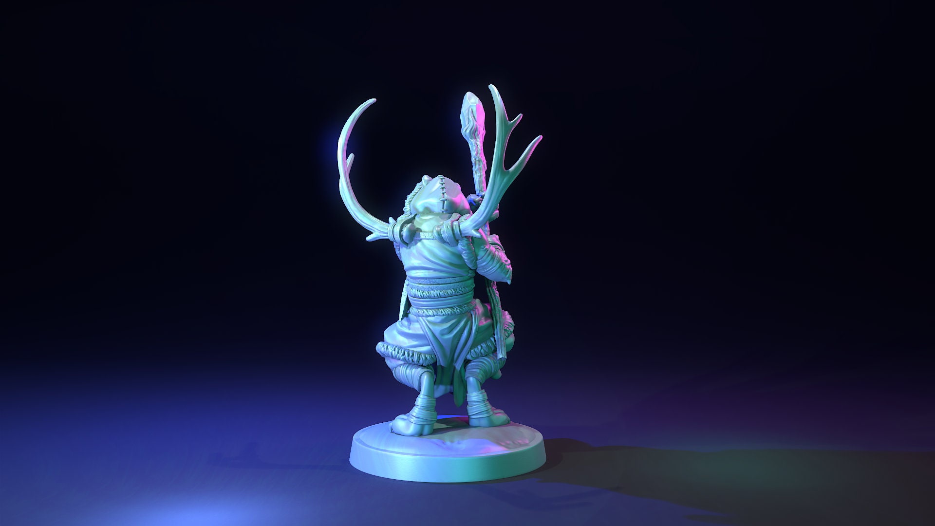 D&D Tabaxi Druid RPG Model Tiger With Staff by Dragon | Etsy