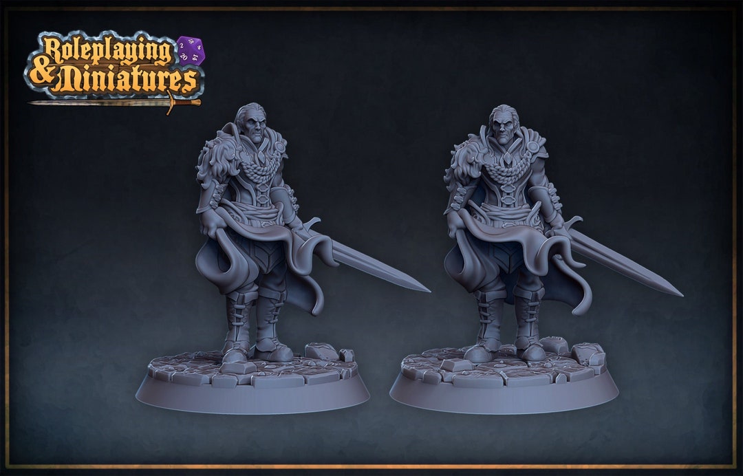 D&D Dark Vampire Fighter / Warlock RPG Model Vampire - Etsy