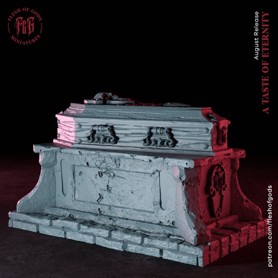 D&D Vampire Coffin Scenery RPG Model From the A Taste of - Etsy