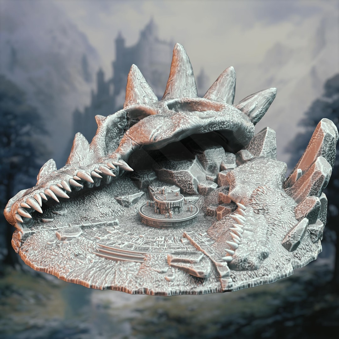 D&D Dragon Remains Altar | RPG Model | Bones of Cazarion | by DM Stash ...