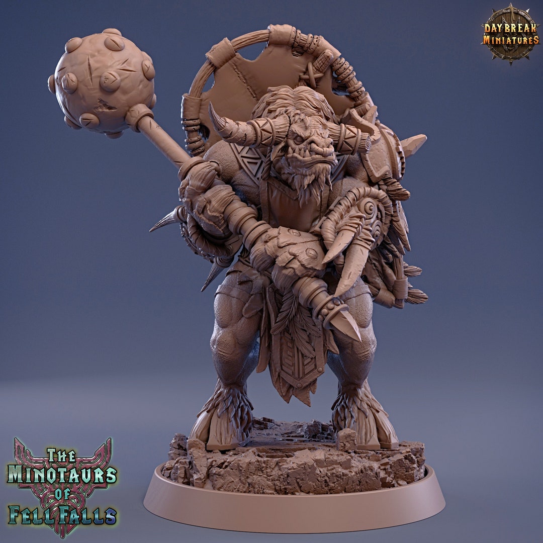 D&D Minotaur Barbarian / Fighter RPG Model Mercury Redflood by Daybreak ...