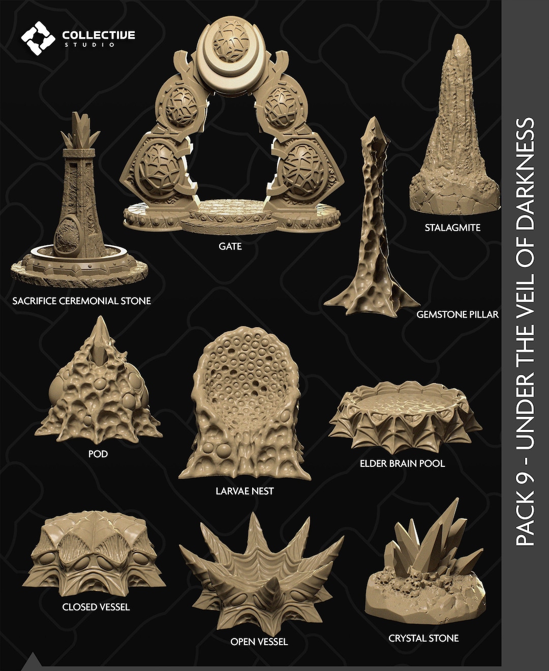 D&D Dungeon Scenery Pack RPG Model Dungeon Scenery Pack by Collective ...