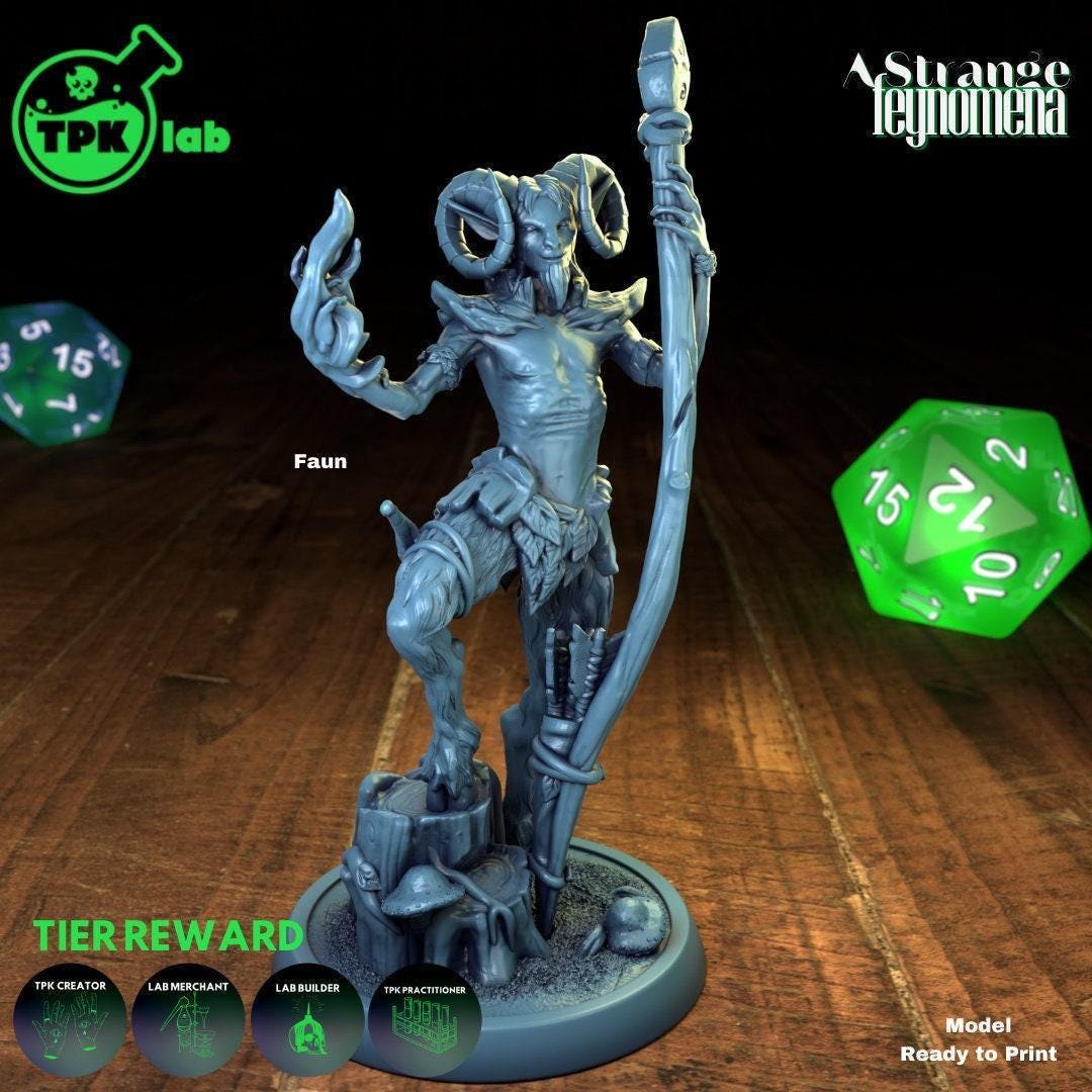 D&D Faun Sorcerer / Pyromancer | RPG Model | Faun by TPK LAB - Etsy