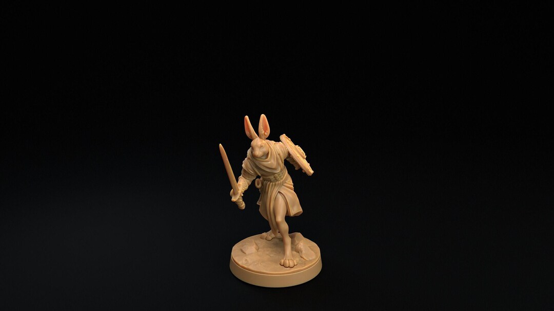 D&D Fey Rabbit Fighter | RPG Model | Harengon Soldier C | by Dragon ...