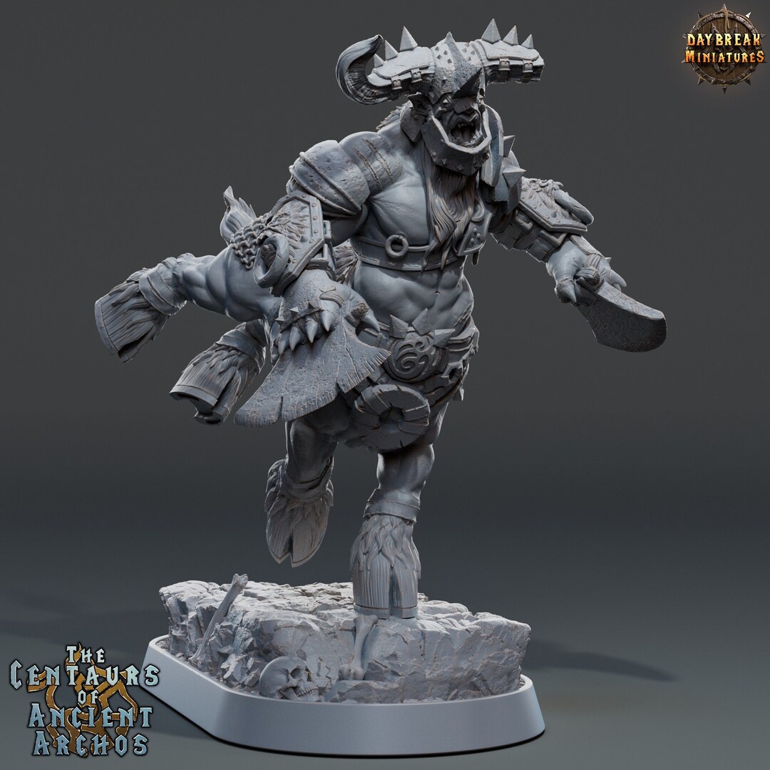 D&D Minotaur Fighter RPG Model Gladius Frontzer by Daybreak Miniatures ...
