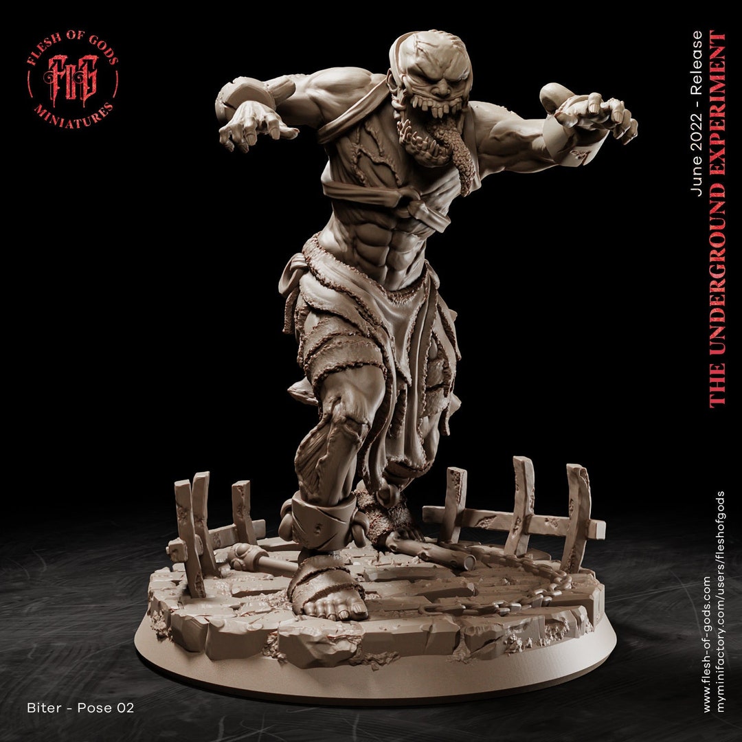 D&D Undead Demon Zombie RPG Model Biter 2 by Flesh of Gods - Etsy