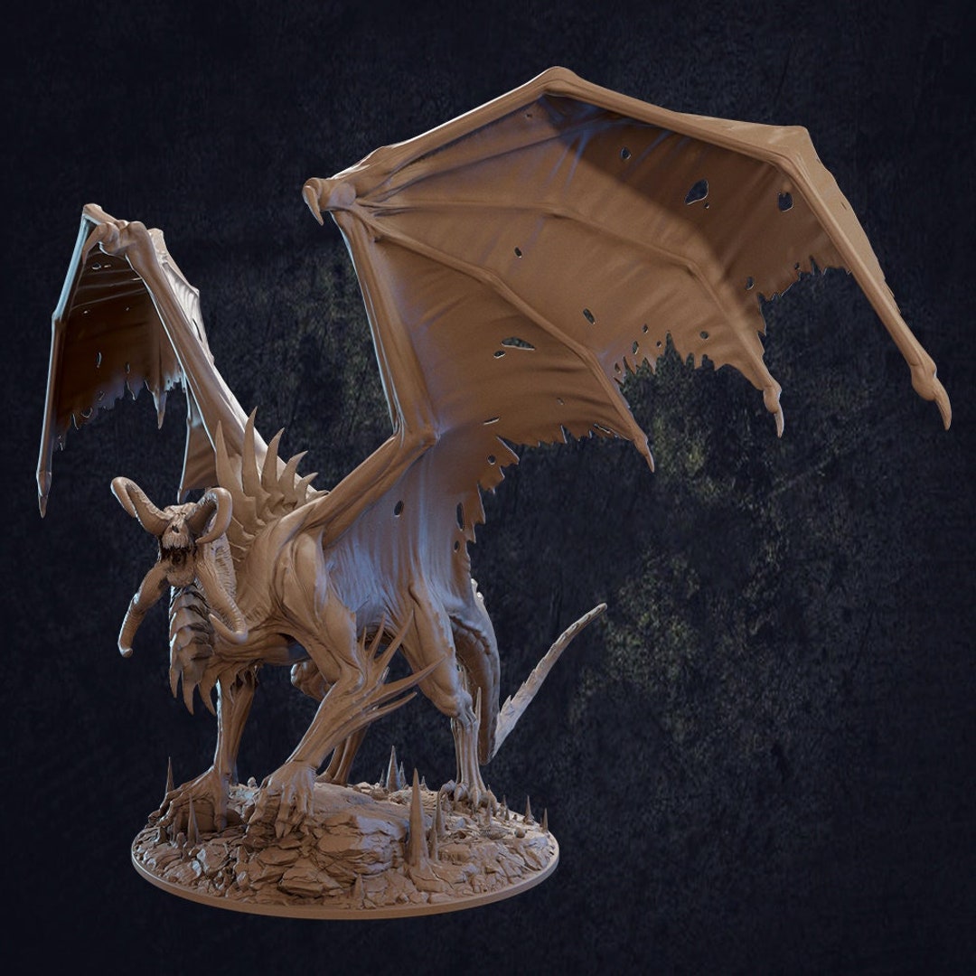 D&D Mindflayer Dragon RPG Model Brain Eater Dragon by Dragon Trappers ...