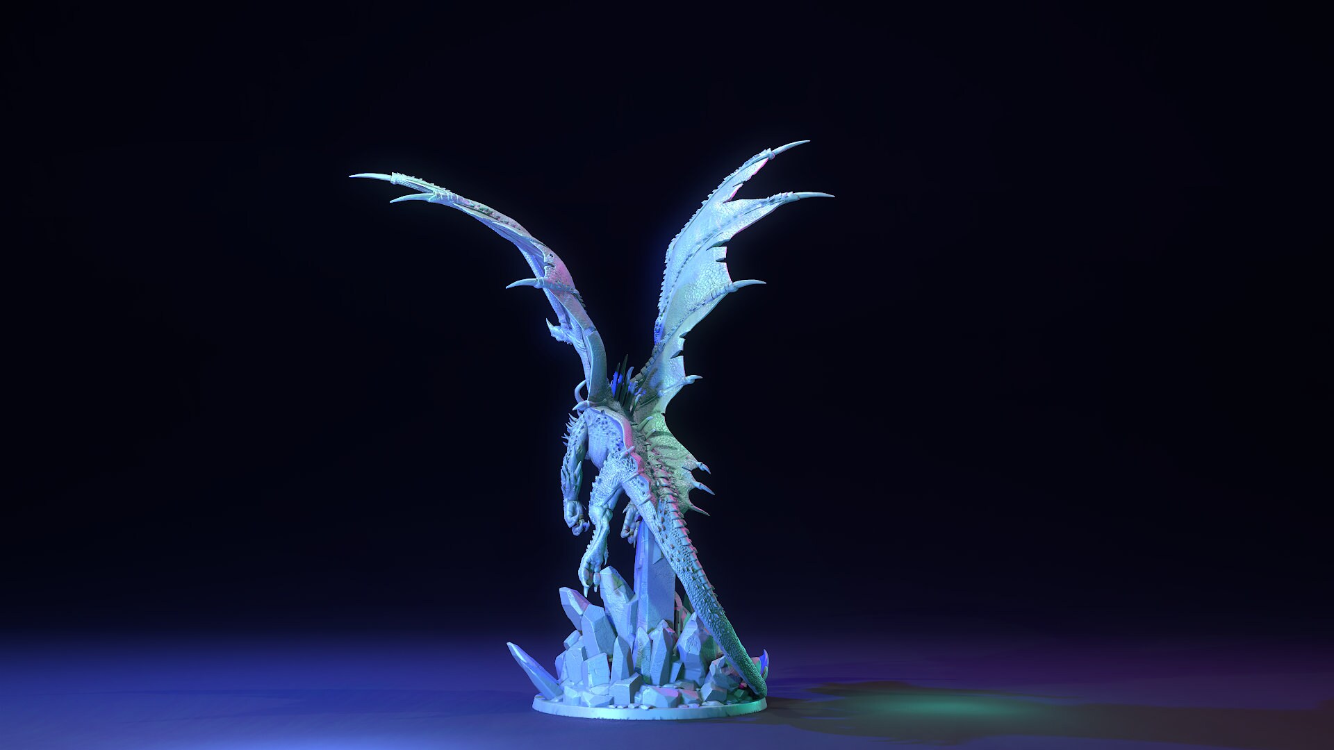 D&D Huge White Dragon RPG Model Ice Dragon by Dragon | Etsy