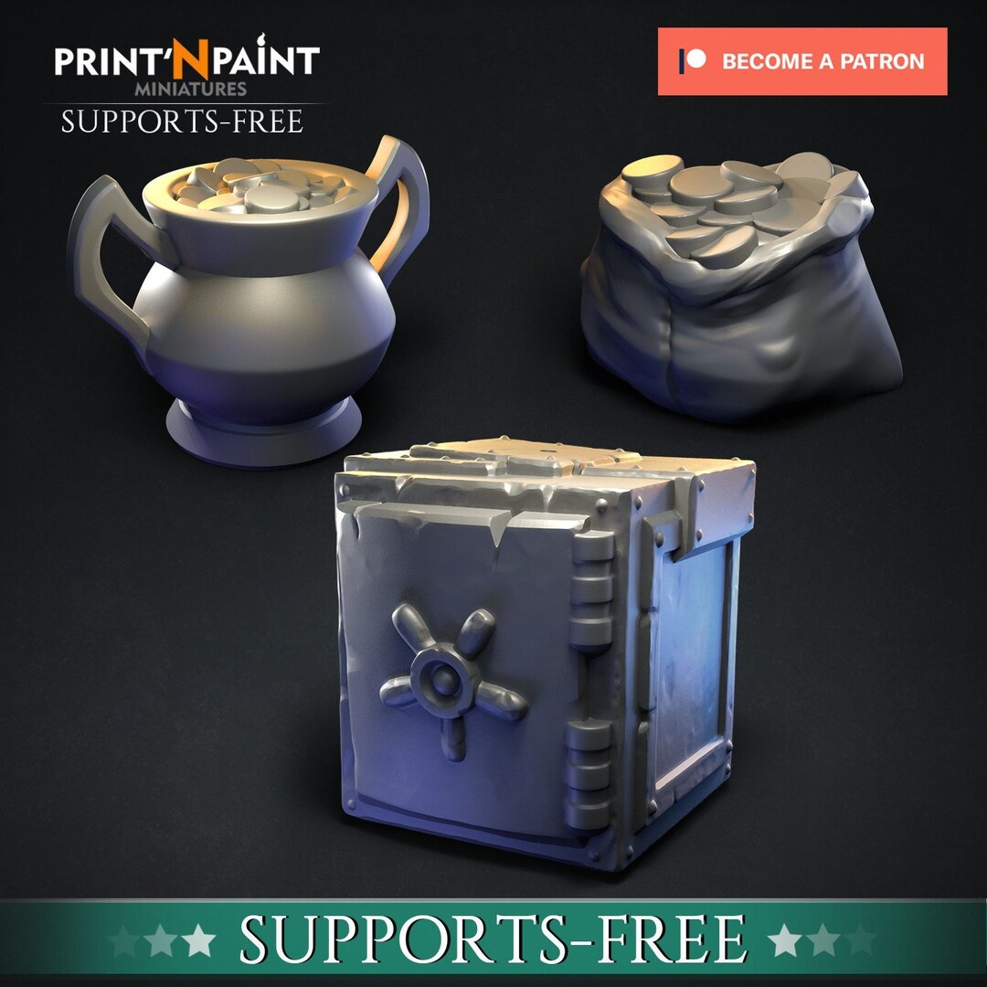 D&D Loot / Heist Scenery RPG Model Loot Props Scenery by Print'n Paint ...