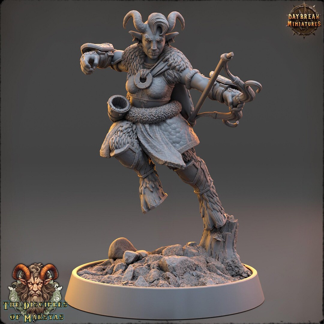 D&D Female Satyr Ranger RPG Model Krala Slipknot by Daybreak Miniatures ...