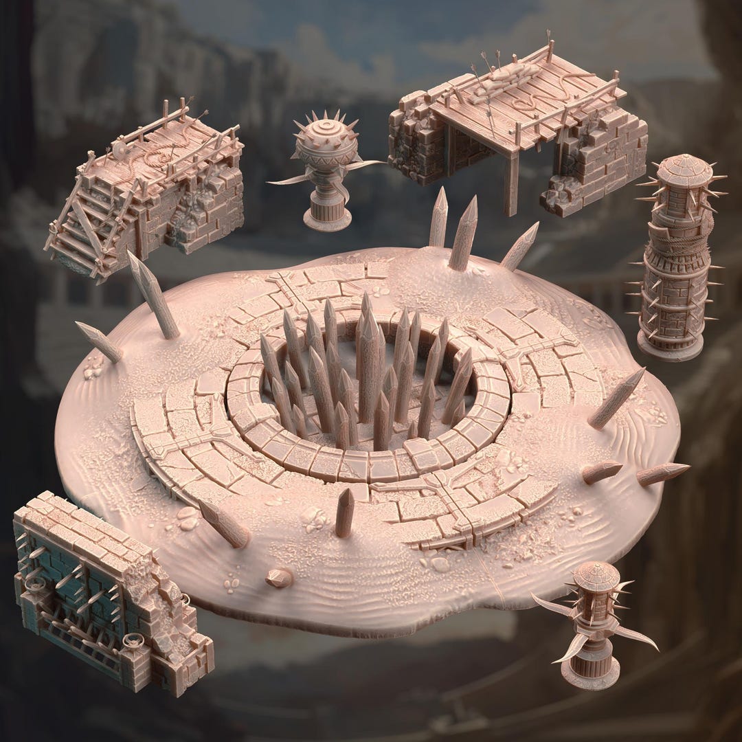 D&D Crucible Traps / Arena Scenery | RPG Model | Crucible Traps | by DM ...