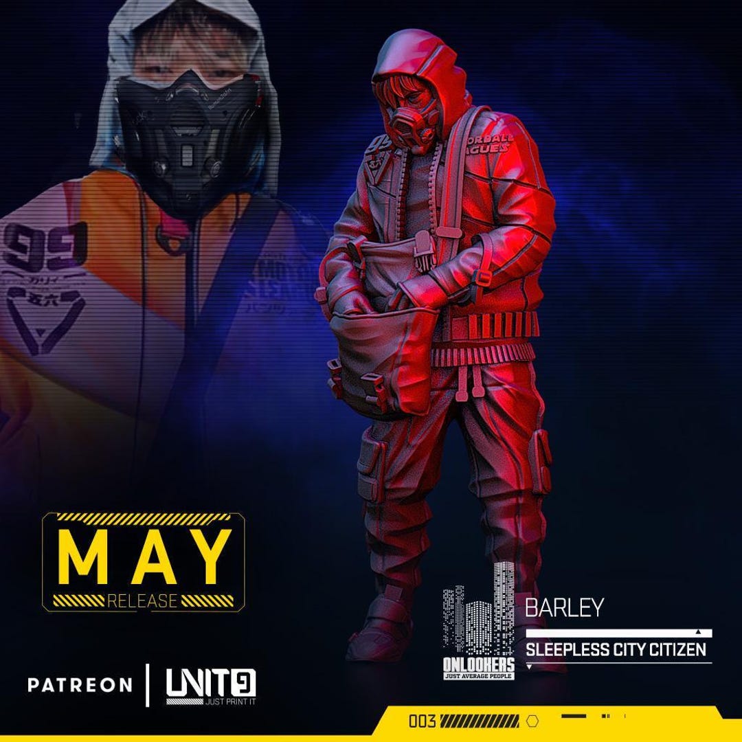 Cyberpunk Street Thief With Gas Mask | RPG Model | Onlooker Barley by ...