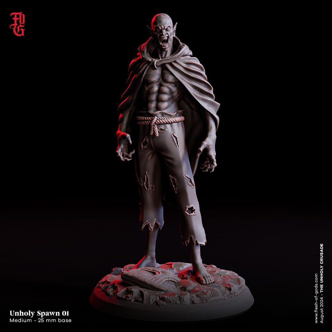D&D Decrepit Vampire RPG Model Unholy Spawn 01 by Flesh of Gods - Etsy
