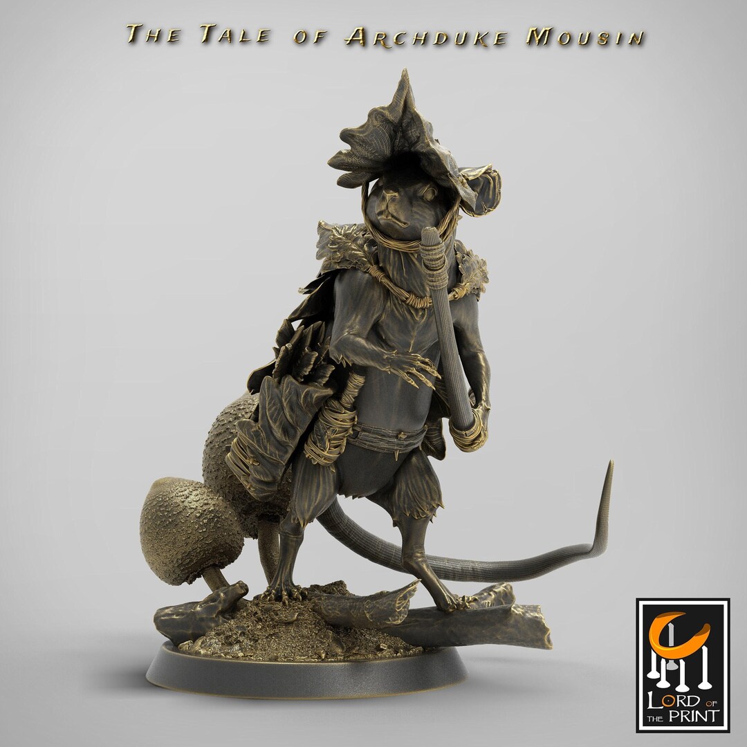 D&D Ratfolk Hunter / Ranger | RPG Model | Mouse Archer by Rescale ...