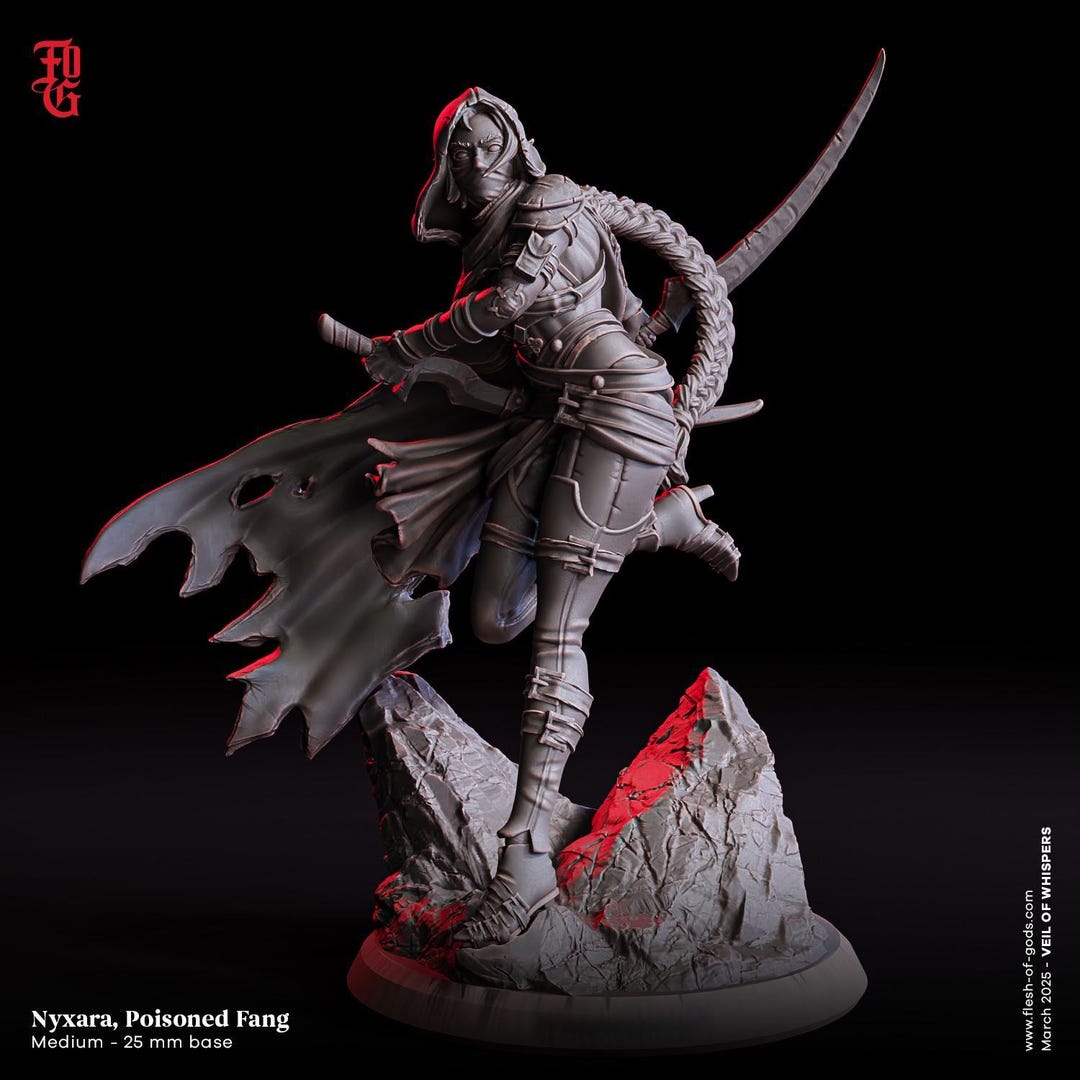 D&D Female Poisoner Assassin Rogue | RPG Model | Nyxara, Poisoned Fang ...