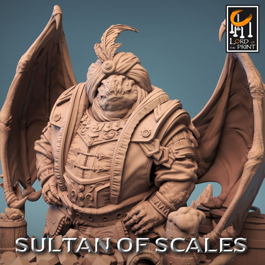 D&D Dragonborn Sultan Merchant RPG Model Dragonborn Gemstone Peddler by ...