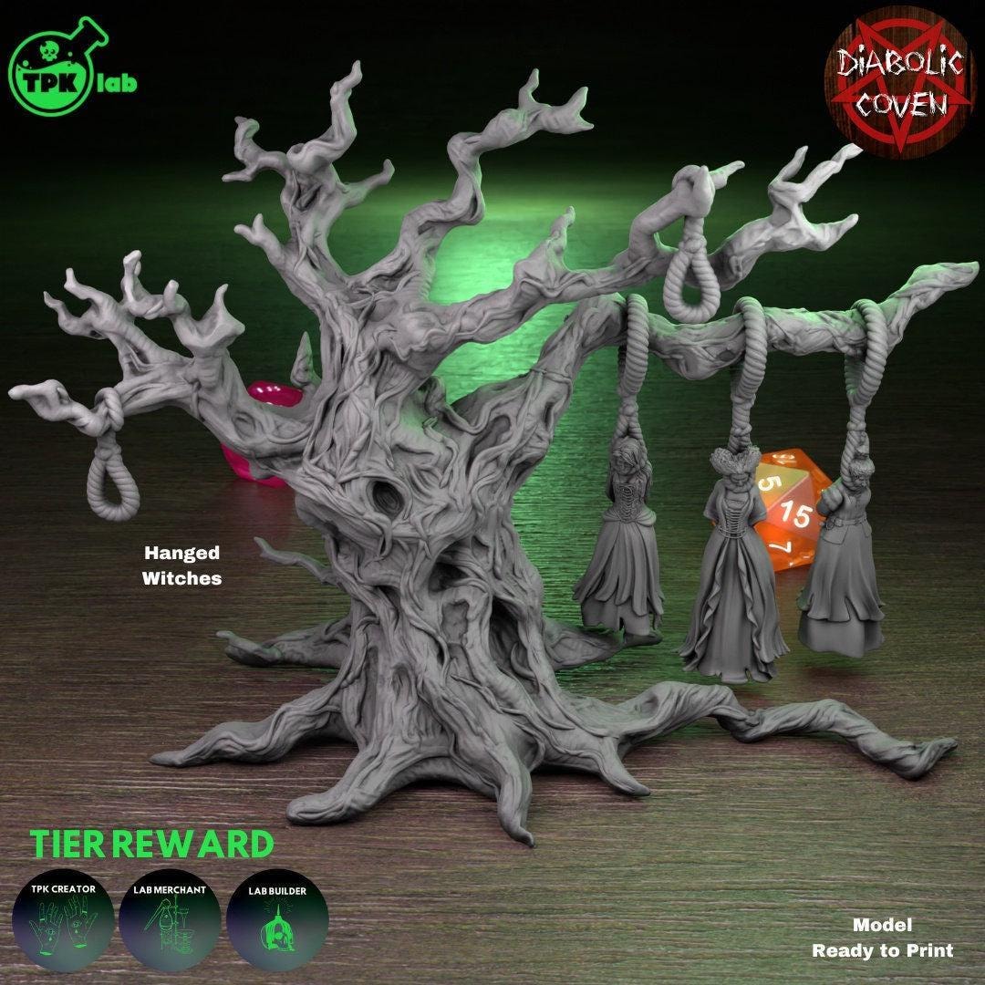 D&D Tree With Hanged Witches | RPG Model | Hanged Witches by TPK LAB - Etsy