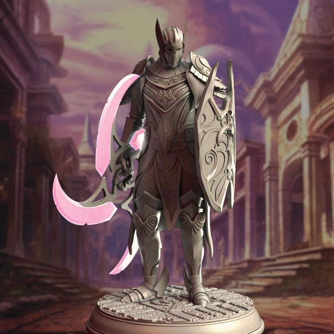 D&D Knight With Wheel Blade | RPG Model | Leacianan Crownsguard | by DM ...