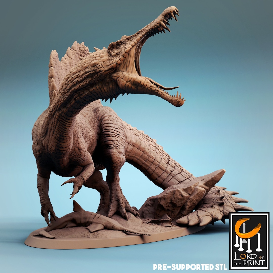 D&D Spinosaurus Dinosaur RPG Model Spinosaurus by Rescale Miniatures - Etsy