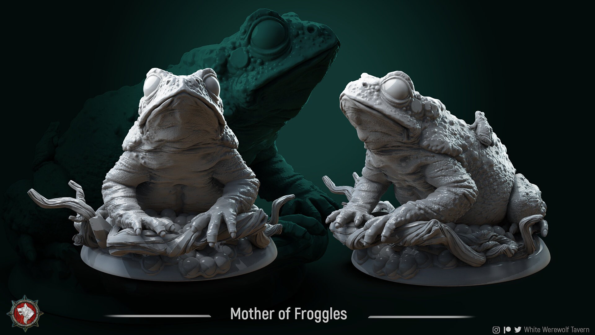 D&D Matron Toad RPG Model Mother of Froggies by White - Etsy Australia