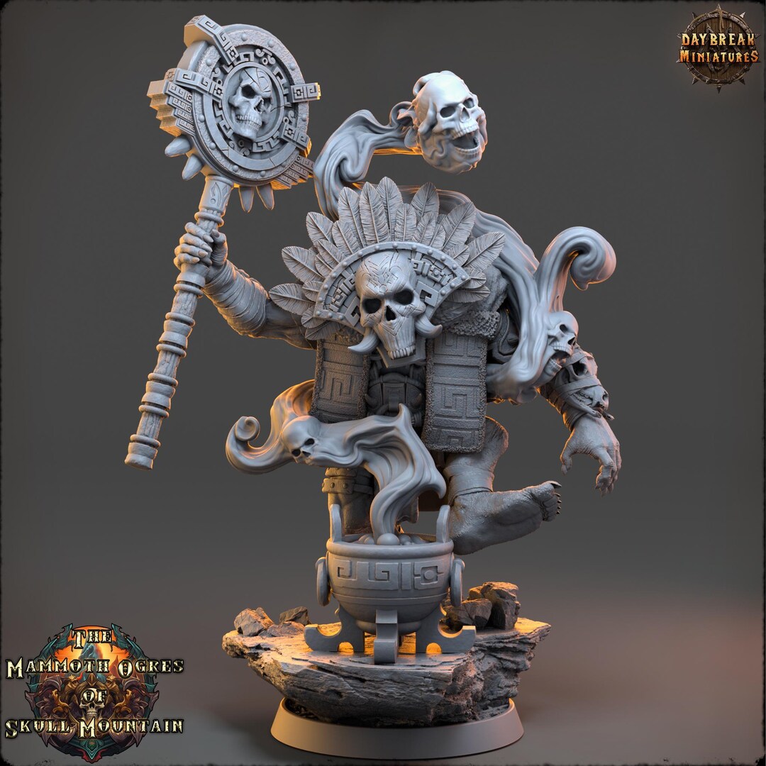 D&D Aztec Necromancer / Druid | RPG Model | Skull Summoner Paktas Blox ...