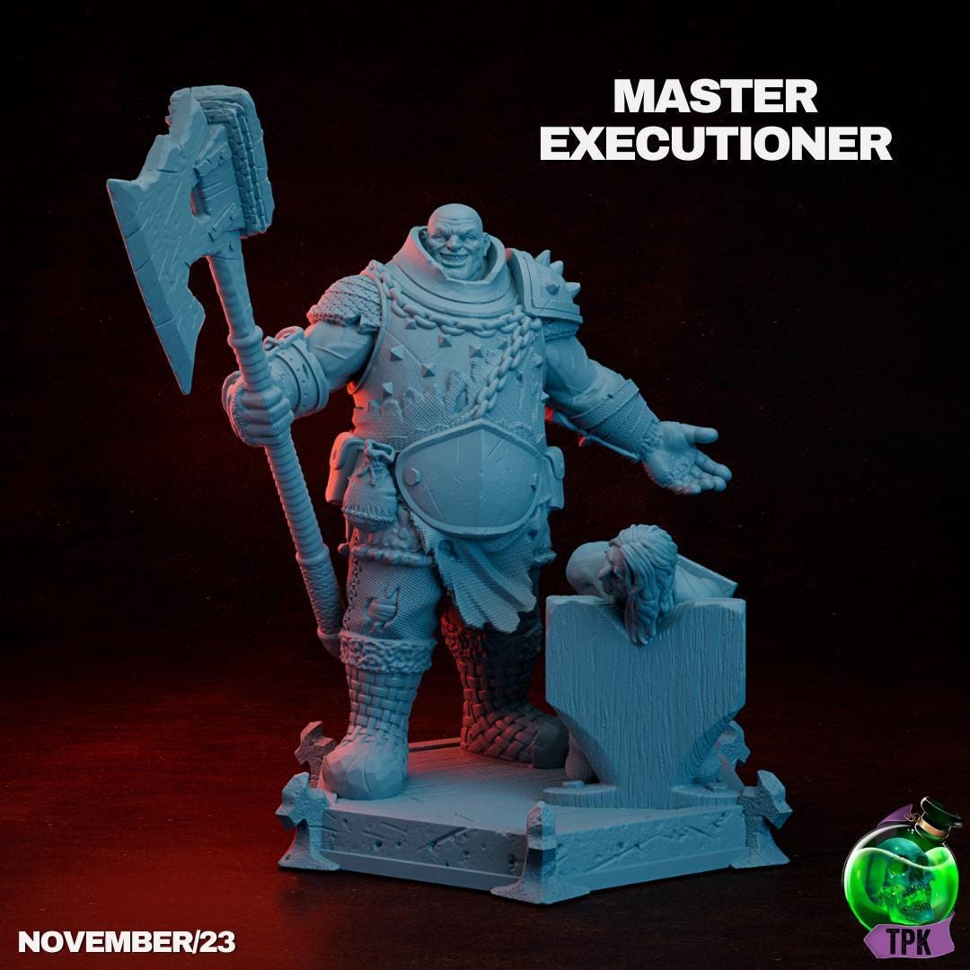 D&D Master Executioner | RPG Model | Master Executioner by TPK LAB - Etsy