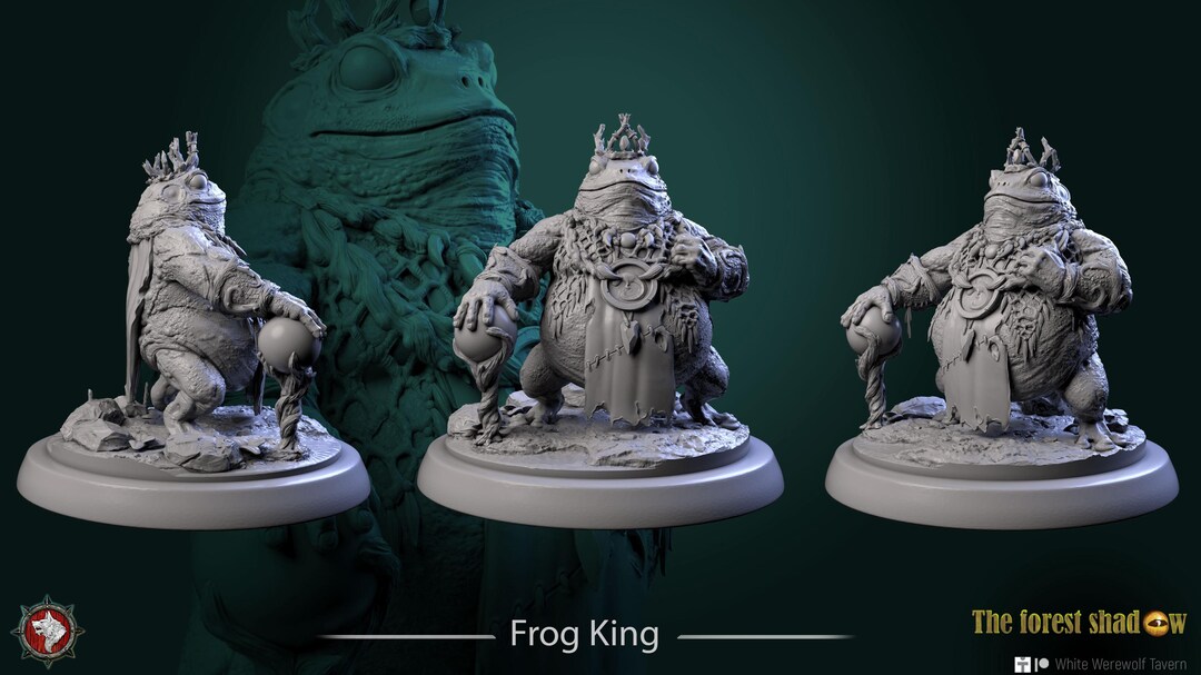 D&D Frog King | RPG Model | Frog King by White Werewolf Tavern - Etsy
