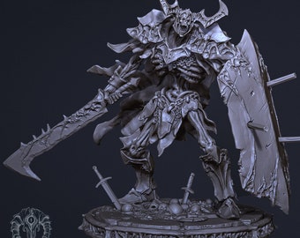 Wulgreth Unpainted DnD Mini Death Knight Revenant Role Playing ...