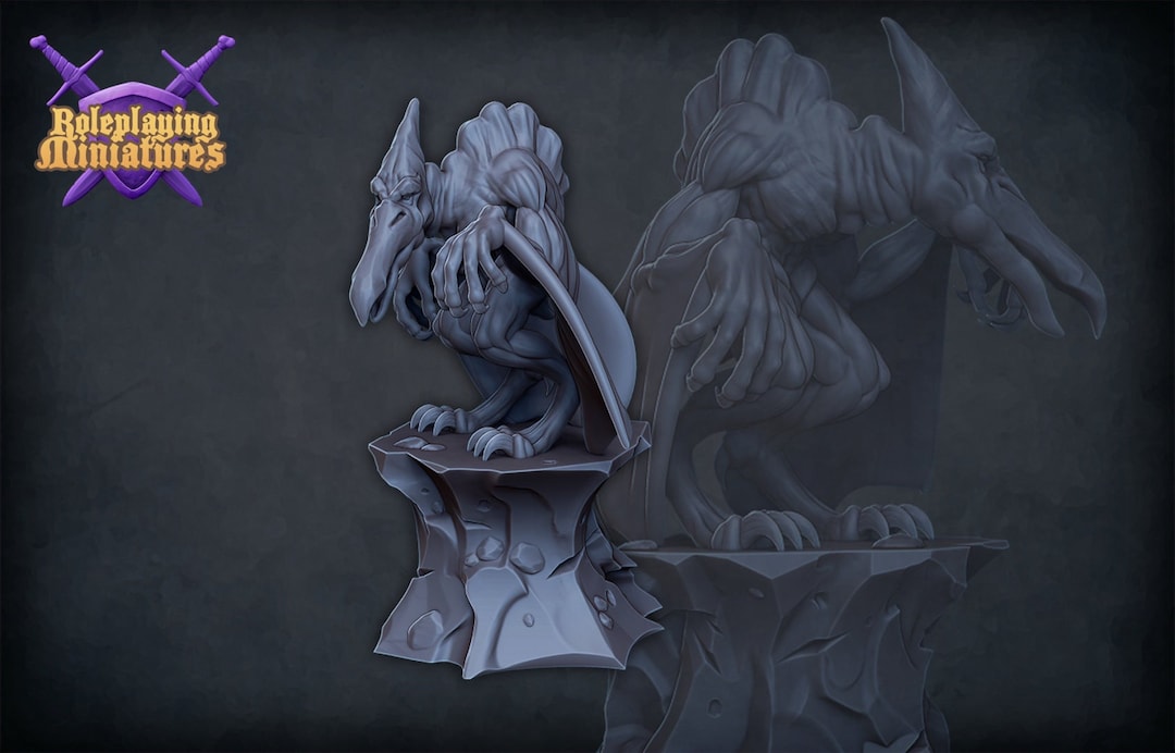 D&D Pterodactyl Gargoyle RPG Model Pterafolk Roleplaying Miniatures - Etsy