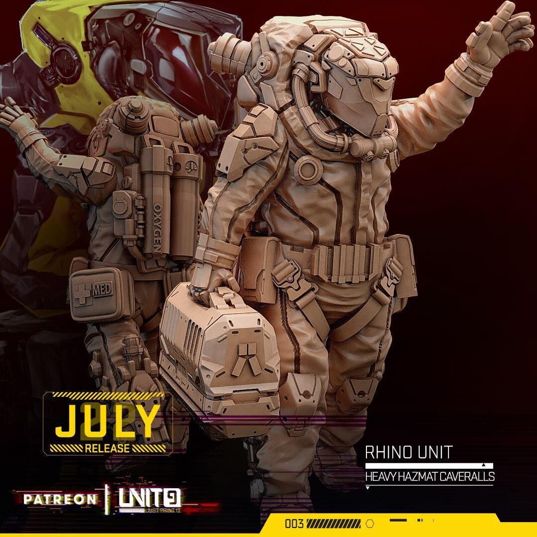 Cyberpunk Space Medtech / Hazmat Medic | RPG Model | RHINO UNIT 03 by ...