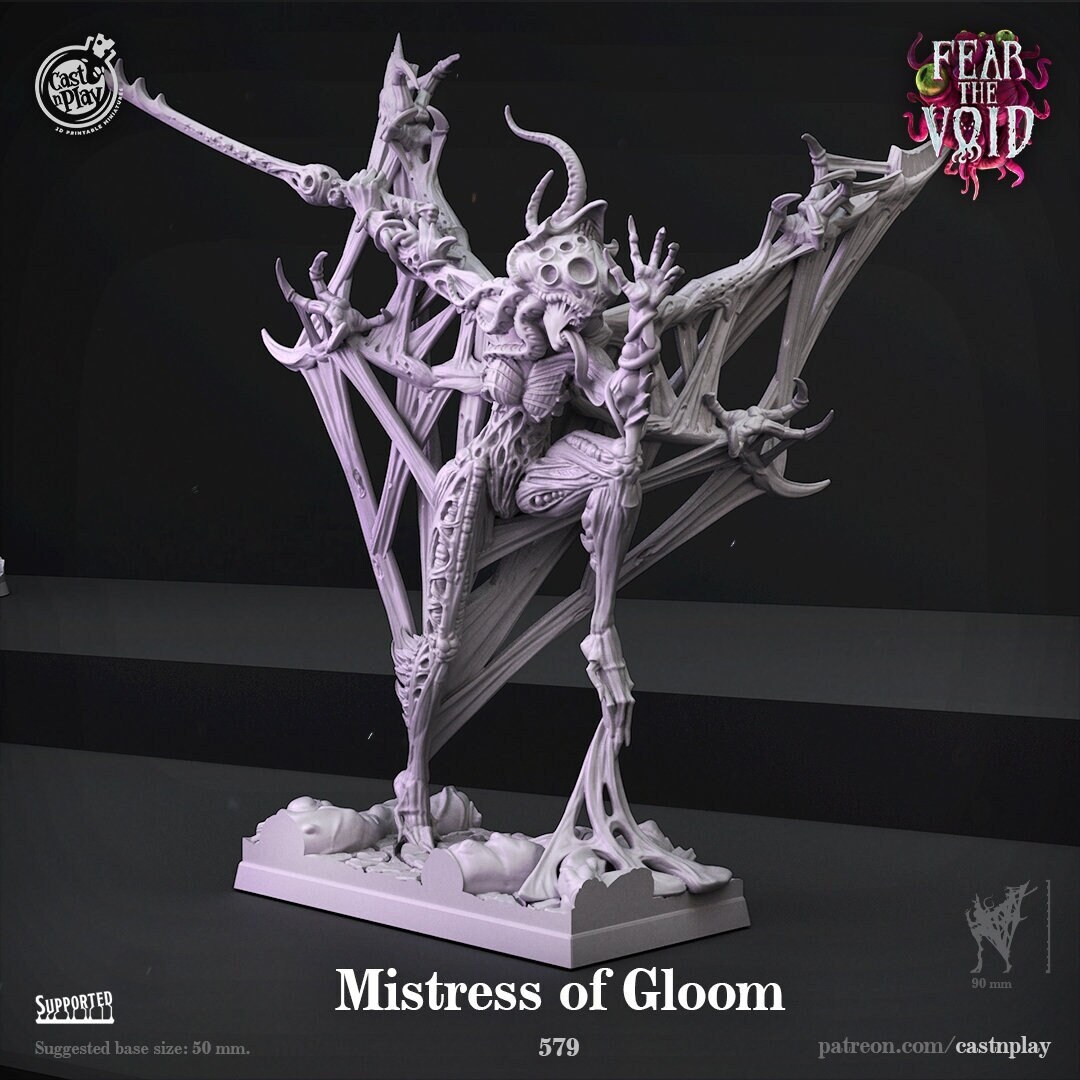 D&D Void Spider Queen RPG Model Mistress of Gloom by Cast N Play - Etsy