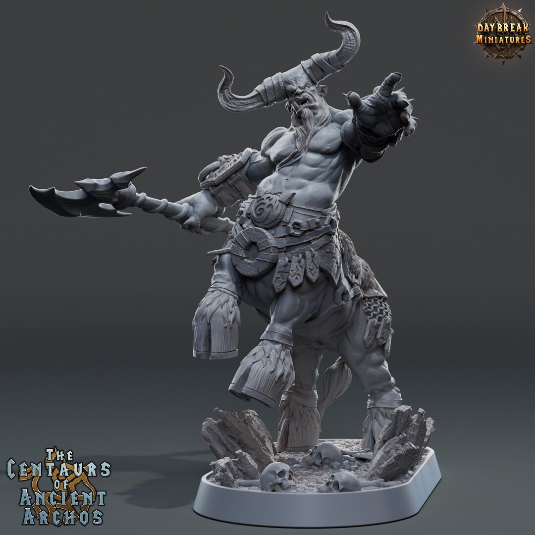D&D Half Orc Centaur RPG Model Aran Gutrunner by Daybreak Miniatures - Etsy