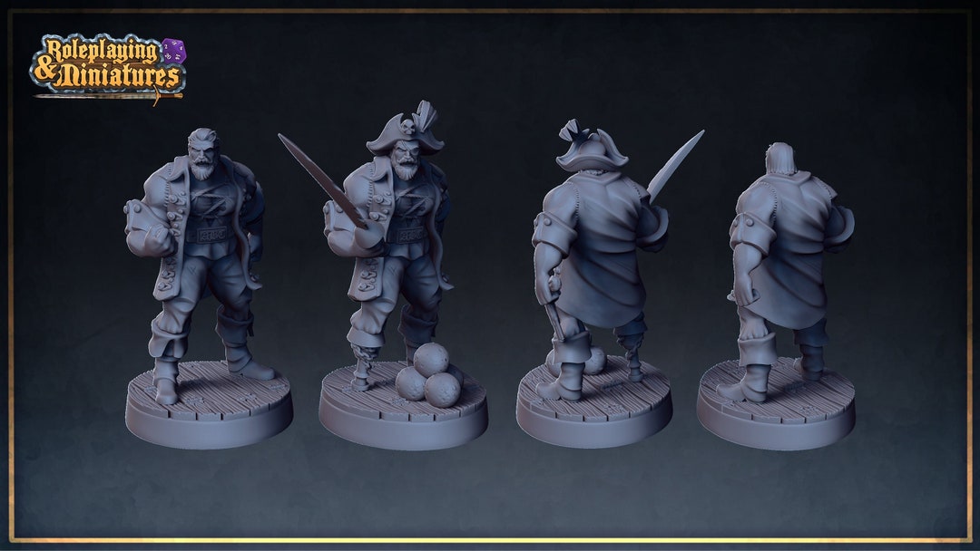 D&D Pirate Captain Sailor RPG Model Pirate Boss Roleplaying Miniatures ...