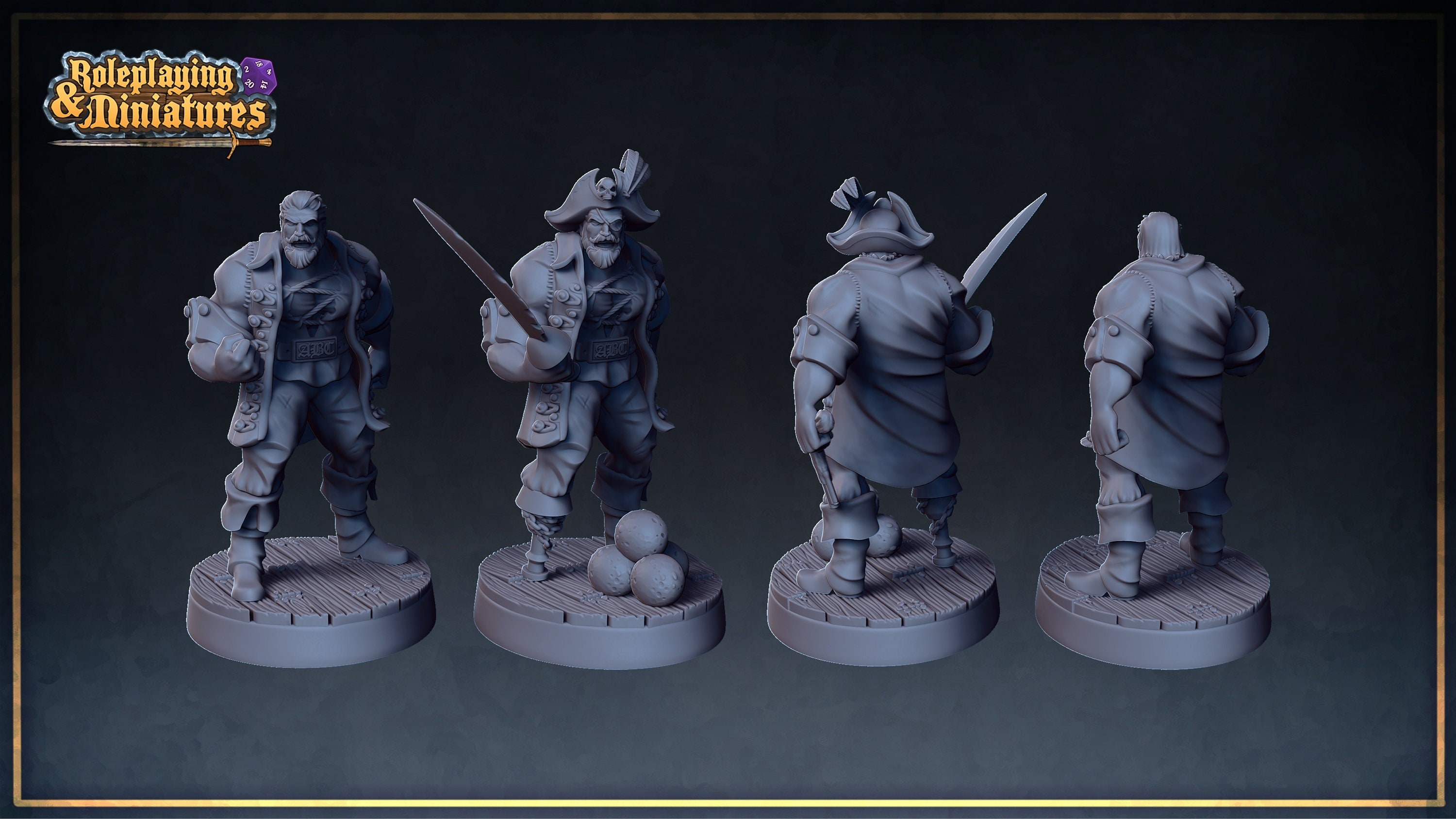 D&D Pirate Captain Sailor RPG Model Pirate Boss - Etsy