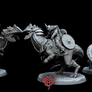 D&D Barbarian Warlord on Raptor RPG Model Tors Stead by Mini Monster ...