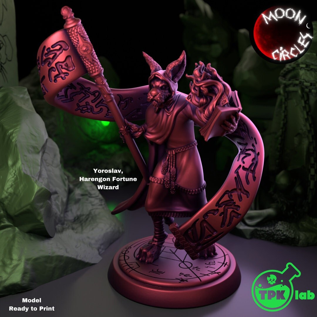 D&D Harengorn Wizard Rabbitfolk RPG Model Yoroslav by TPK LAB - Etsy