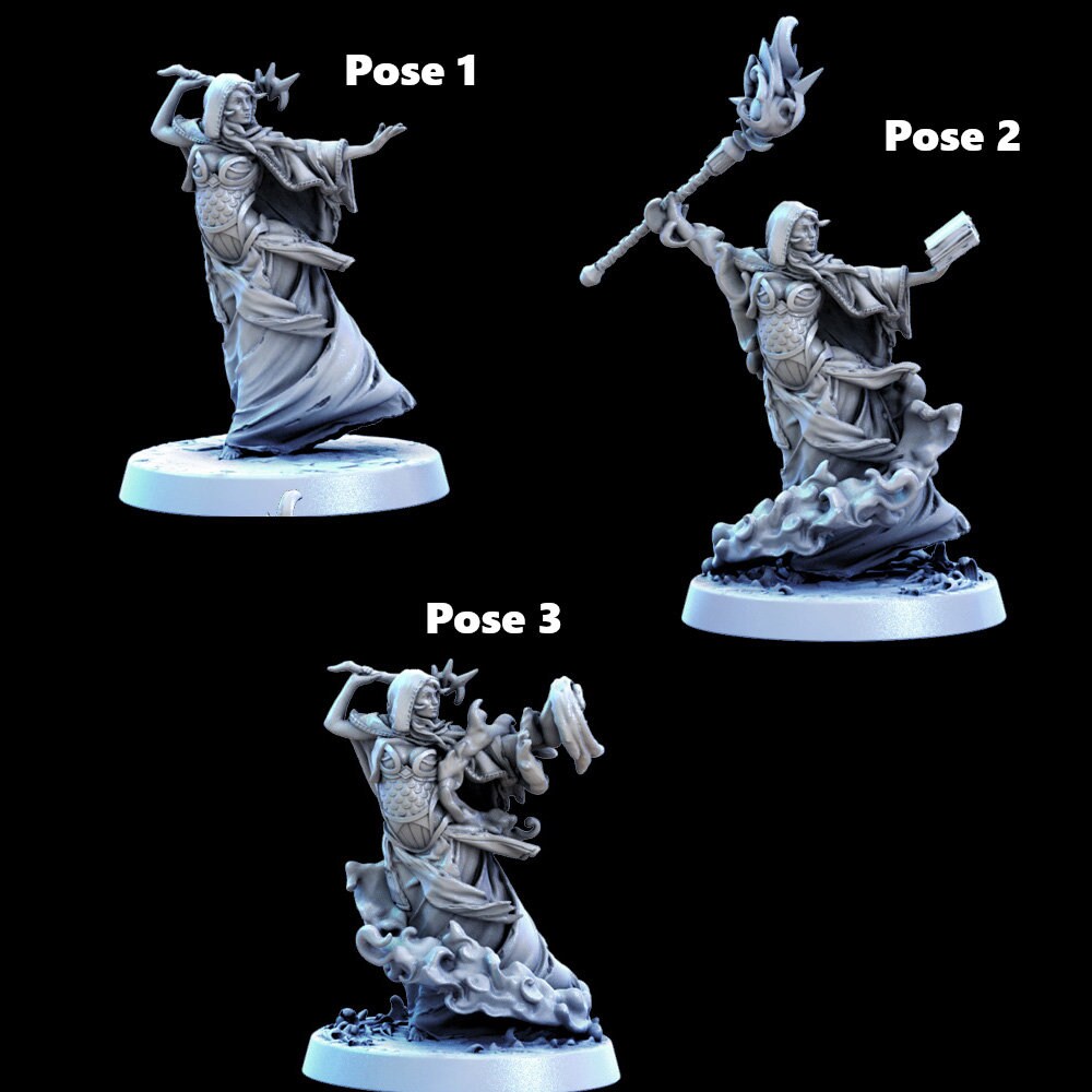 D&D Female Pyromancer Sorcerer RPG Model by Mini Monster - Etsy Australia