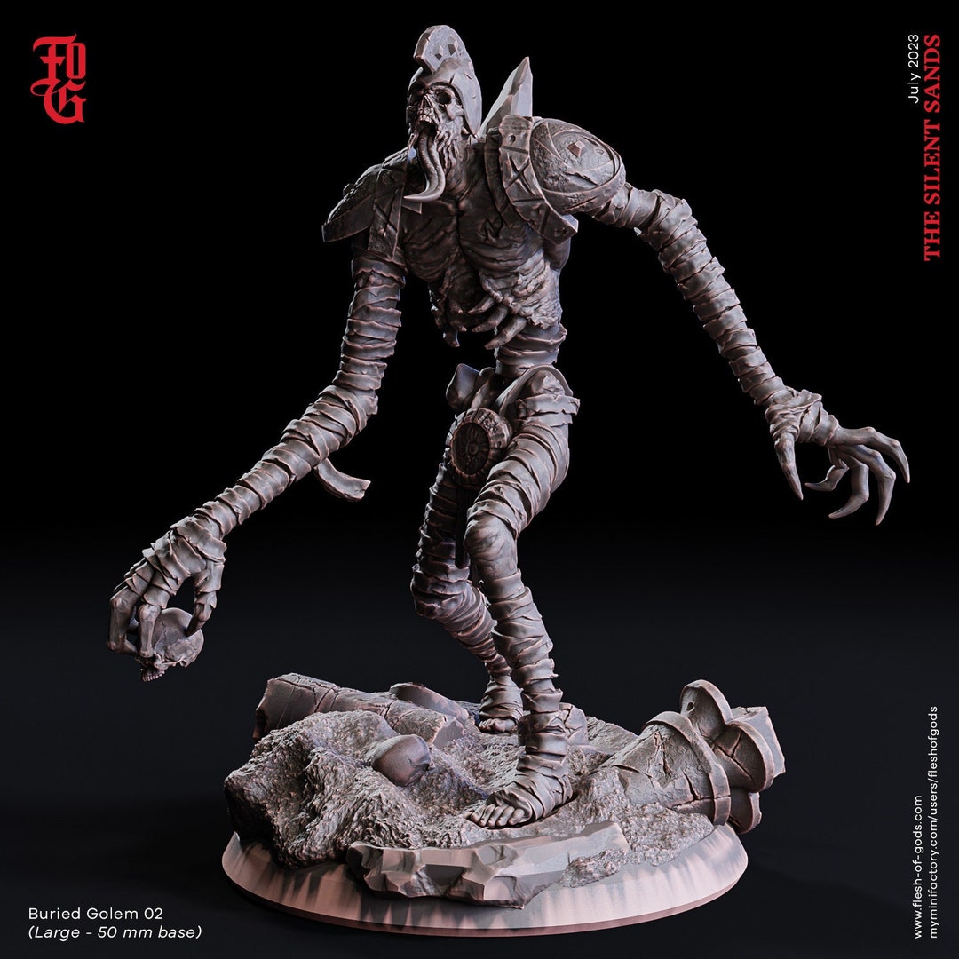 D&D Zombie Golem RPG Model Buried Golem by Flesh of Gods - Etsy