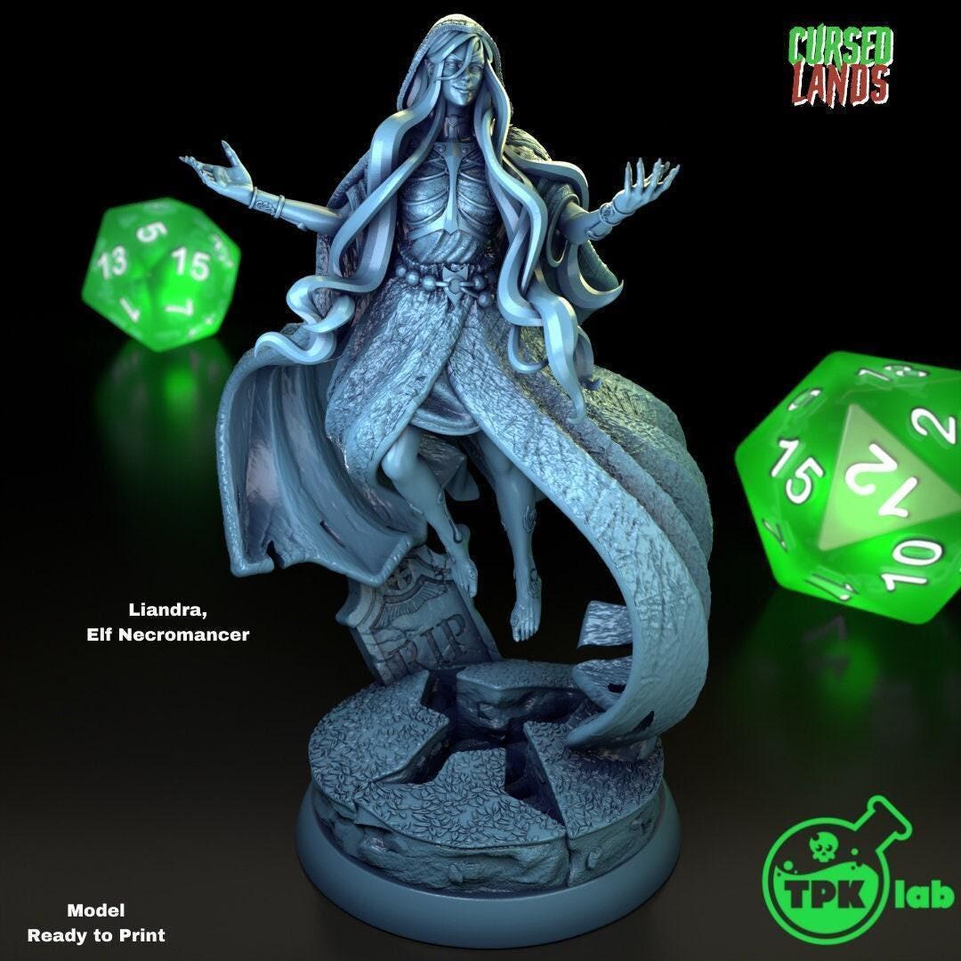 D&D Female Elf Necromancer / Wizard | RPG Model | Liandra by TPK LAB - Etsy