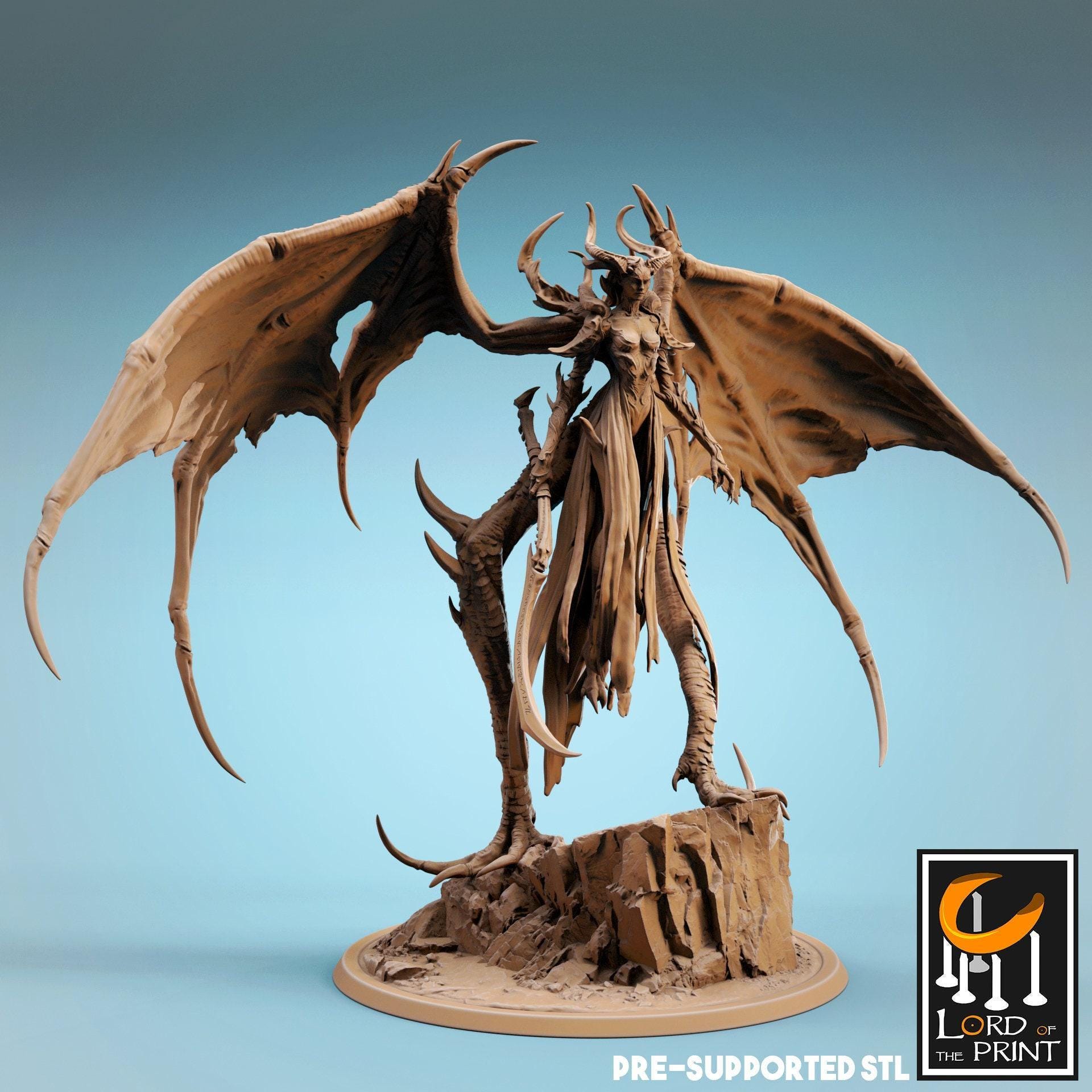 D&D Succubus Queen | RPG Model | Demon Queen by Rescale Miniatures - Etsy