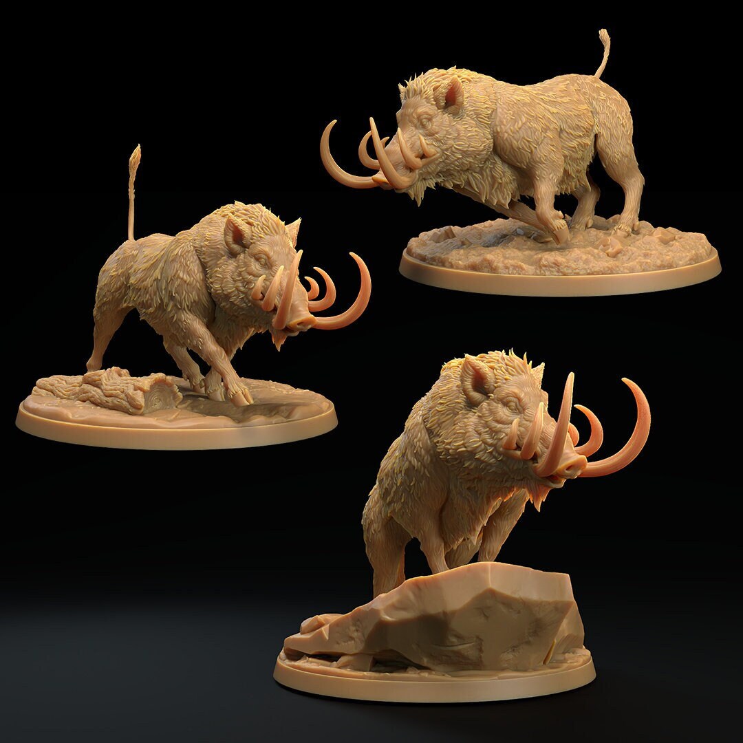 D&D Spirit Boars RPG Model by Dragon Trappers Lodge - Etsy