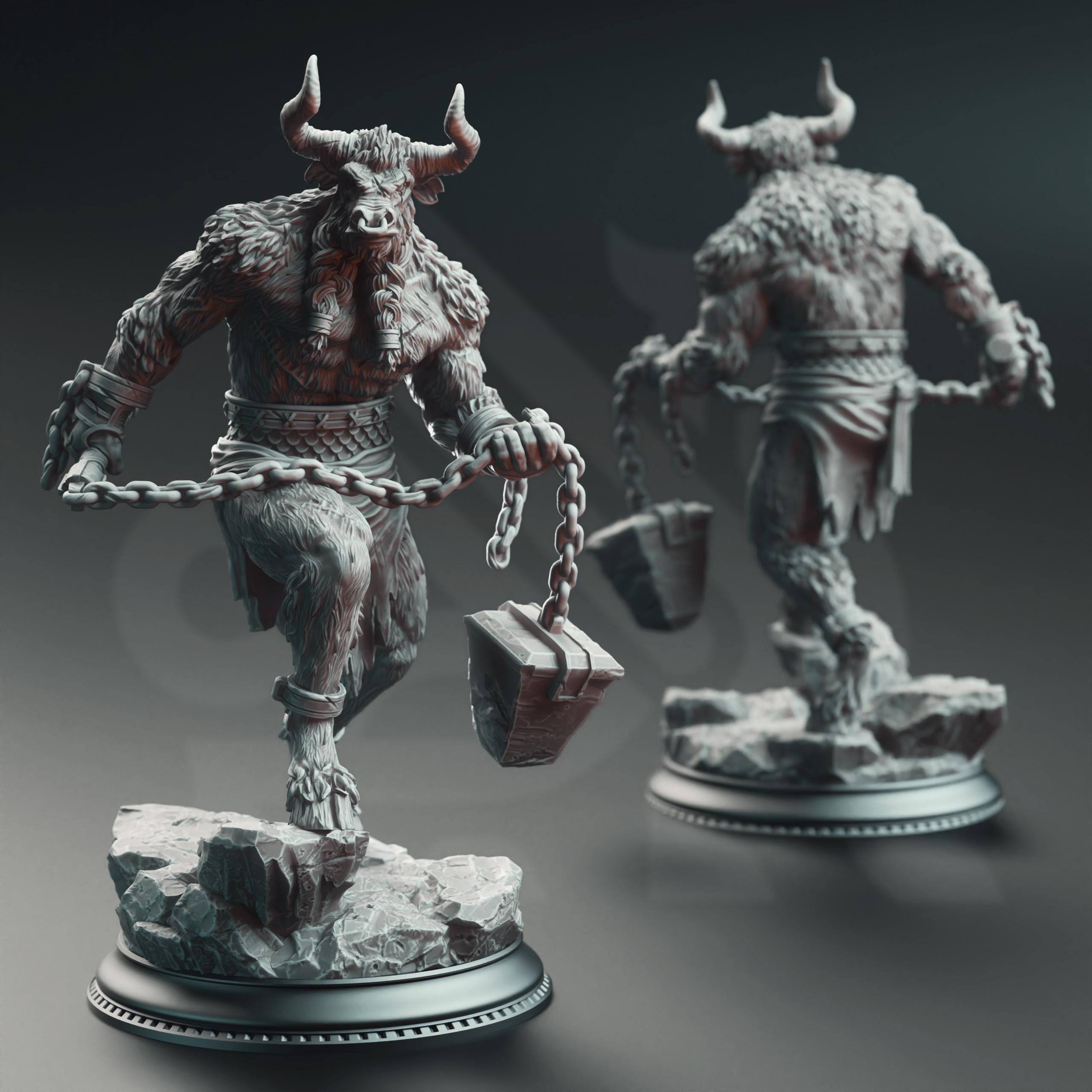 D&D Labyrinth's Depth Minotaur | RPG Model | Minotaurs of the Labyrinth ...